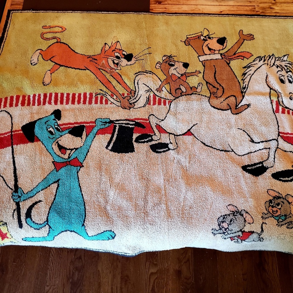 Vinrage 60's Cartoon Network Characters Rug - Gem